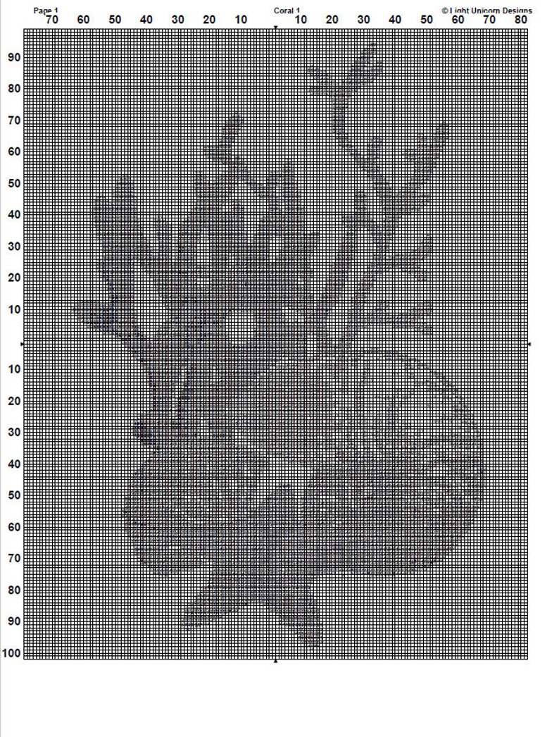 Coral Cross Stitch Pattern 1 Instant PDF Download - Coral Watercolor ...