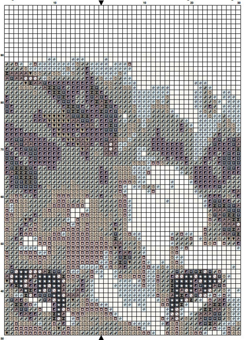 White Lion Cross Stitch Pattern Instant PDF Download Lion | Etsy