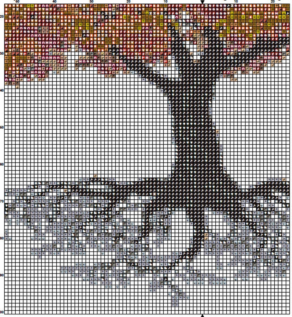 Autumn Tree Cross Stitch Pattern Instant PDF Download Fall - Etsy