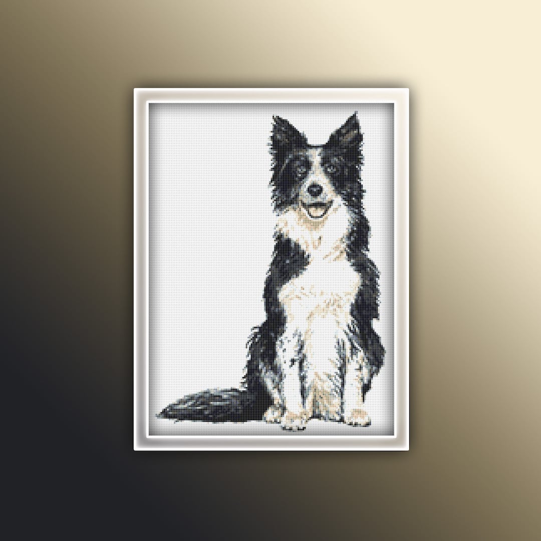 Border Collie Cross Stitch Pattern 9 Instant PDF Download - Dog ...