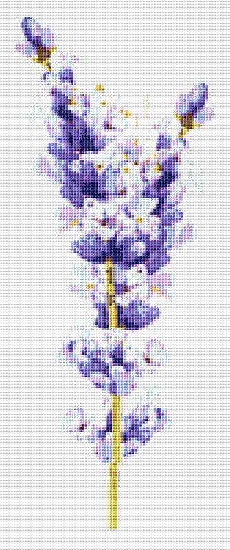 Lavender Cross Stitch Pattern 9 Instant PDF Download Flower - Etsy