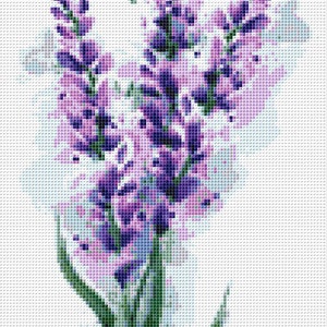 Lavender Cross Stitch Pattern 6 Instant PDF Download Flower | Etsy