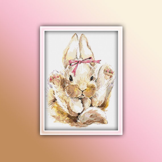 Bunny Cross Stitch Pattern 7 Instant Download Instant PDF | Etsy