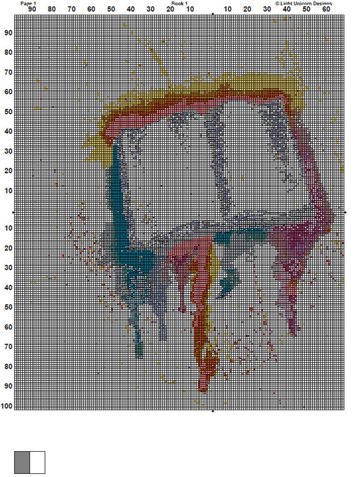Book Cross Stitch Pattern 1 Instant PDF Download - Book Watercolor ...