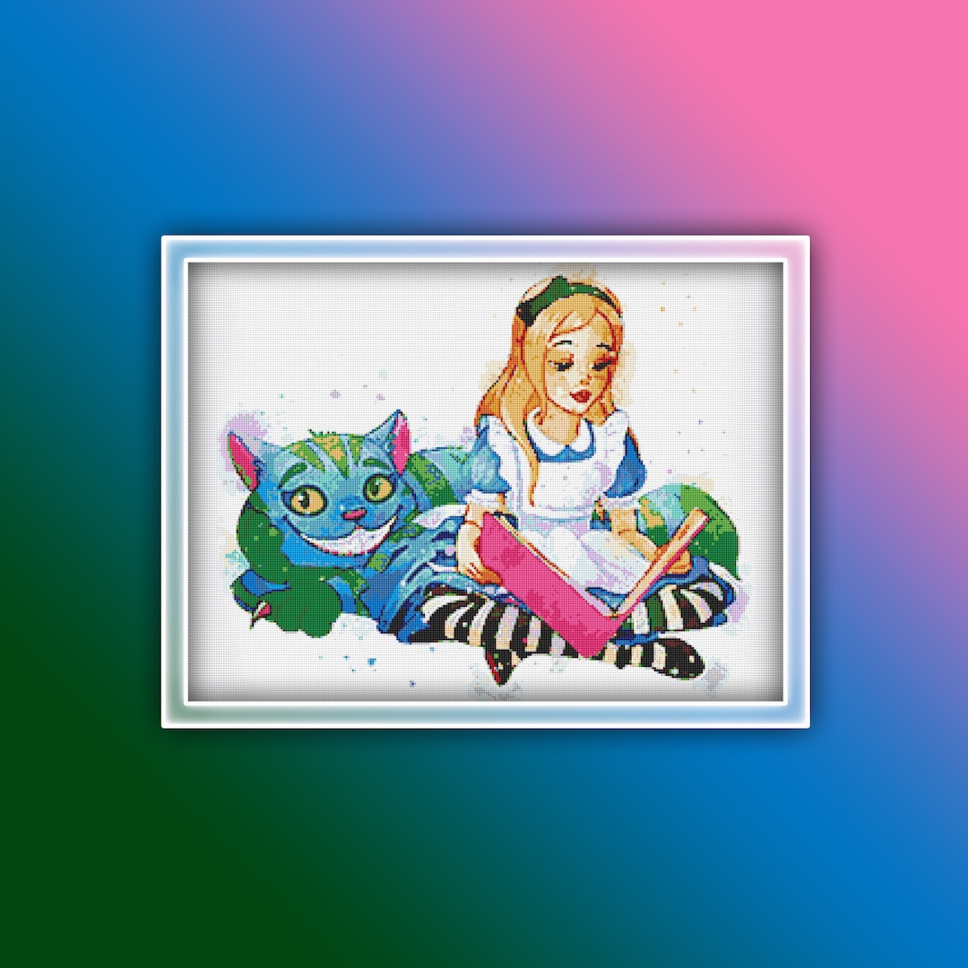 Alice in Wonderland Cross Stitch Pattern 2 Instant PDF Download - Alice ...