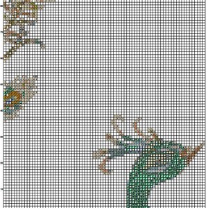 Peacock Cross Stitch Pattern 3 Instant PDF Download Green - Etsy
