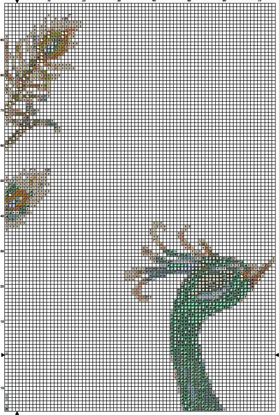 Peacock Cross Stitch Pattern 3 Instant PDF Download Green - Etsy
