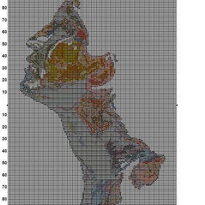 Face Cross Stitch Pattern 1 Instant PDF Download - Woman Watercolor ...