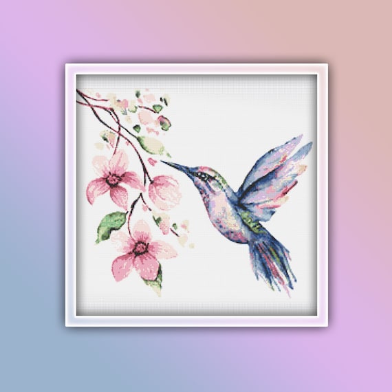 Hummingbird Cross Stitch Pattern 23 Instant PDF Download | Etsy