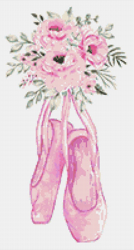 Ballet Shoes Cross Stitch Pattern 6 Instant PDF Download - Etsy