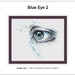 Blue Eye Cross Stitch Pattern 2 Instant PDF Download Blue - Etsy