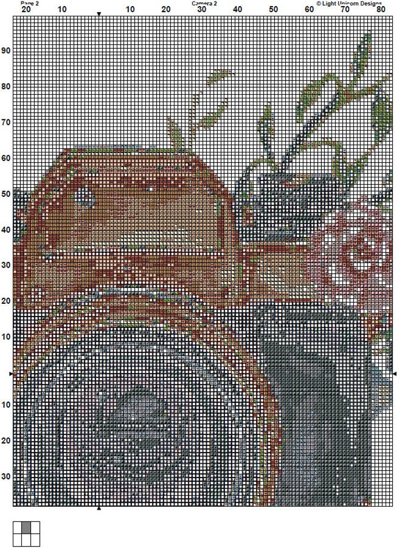 Camera Cross Stitch Pattern 2 Instant PDF Download - Camera Watercolor ...