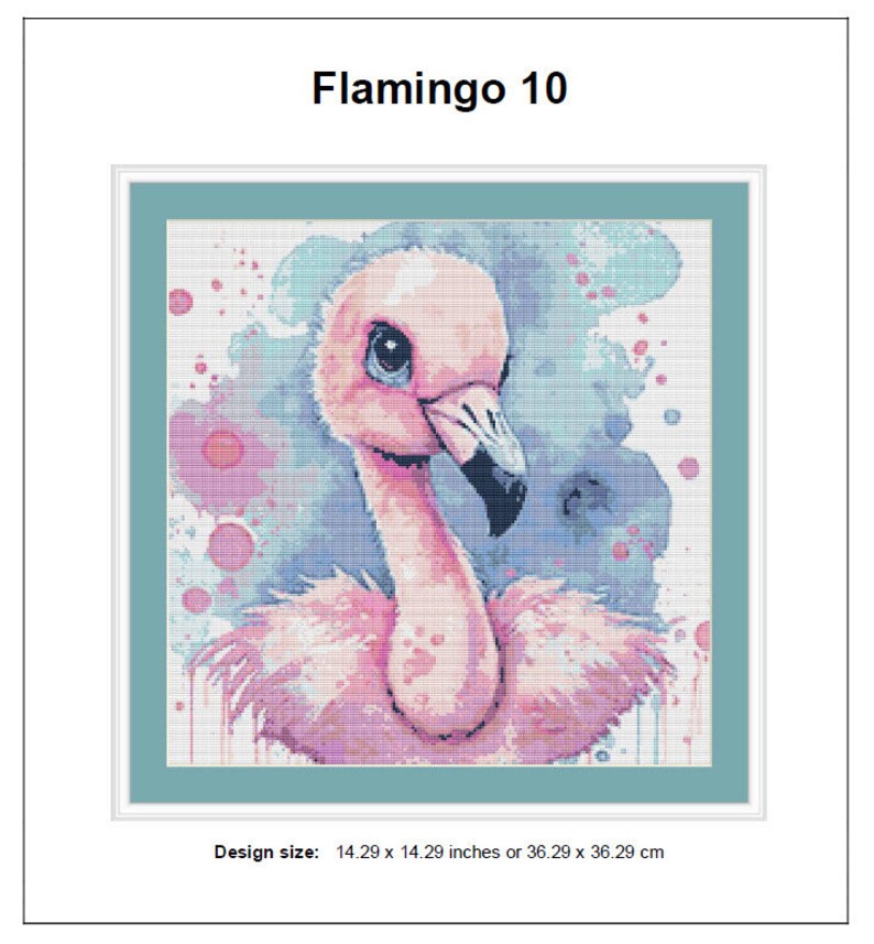 Flamingo Cross Stitch Pattern 10 Instant PDF Download - Etsy
