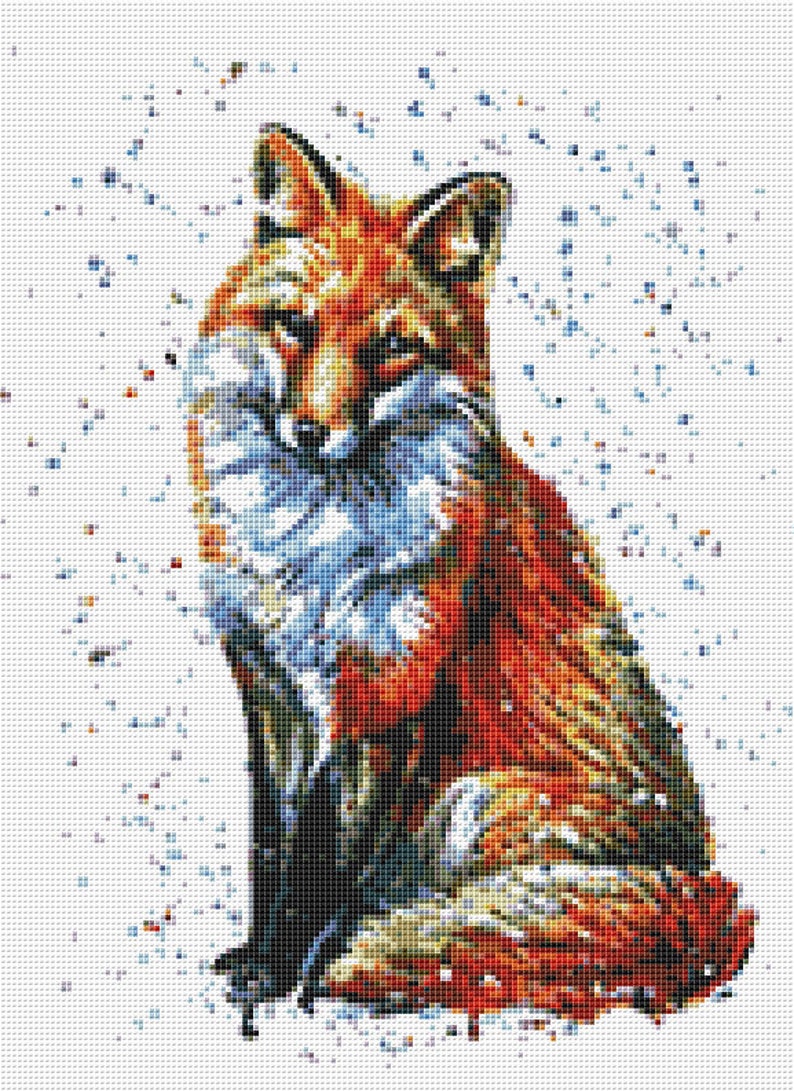 Fox Cross Stitch Pattern 9 Instant PDF Download Fox | Etsy