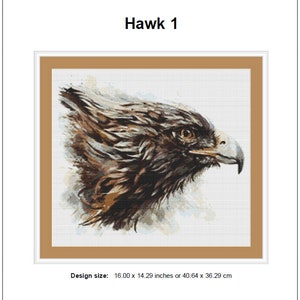 Hawk Cross Stitch Pattern 1 Instant Download Instant PDF Download ...