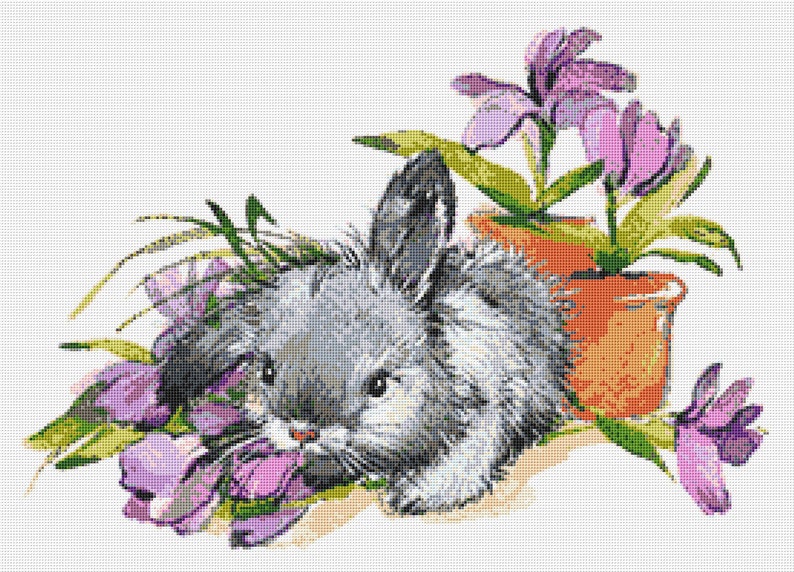 Bunny Cross Stitch Pattern 9 Instant Download Instant PDF - Etsy