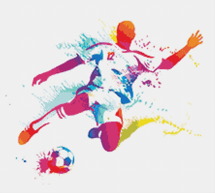 Soccer Player Cross Stitch Pattern 1 Instant Download Instant | Etsy