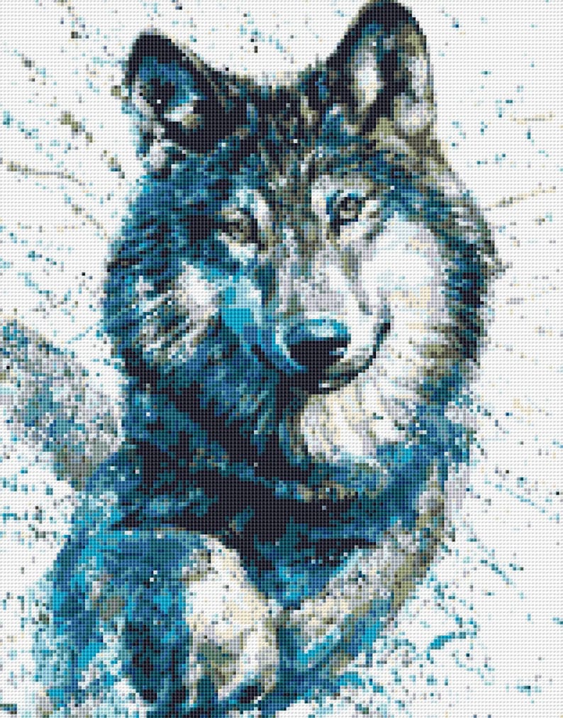 Wolf Cross Stitch Pattern 4 Instant PDF Download Wolf | Etsy