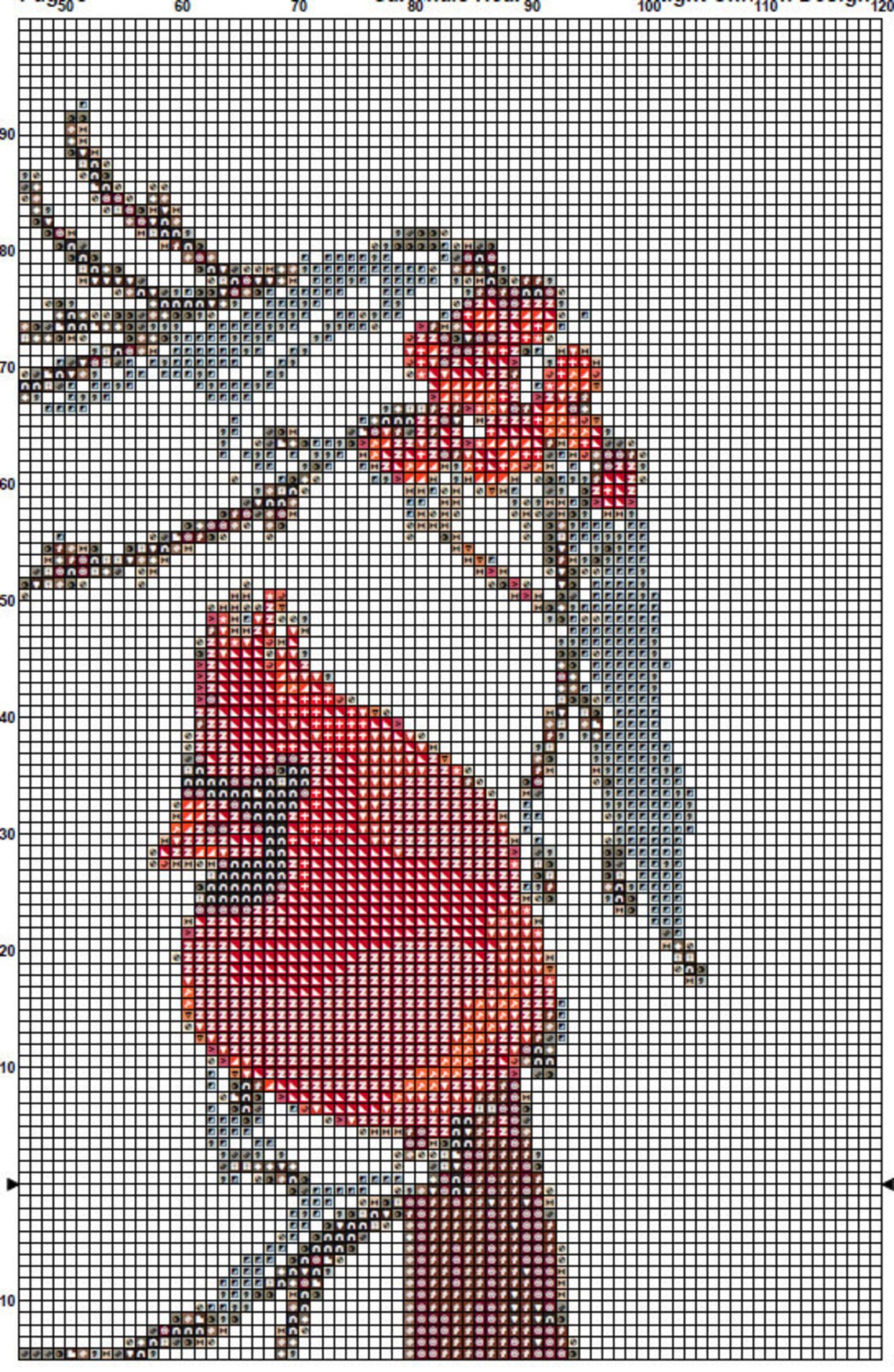Cardinals Heart Cross Stitch Pattern 1 Instant PDF Download - Etsy