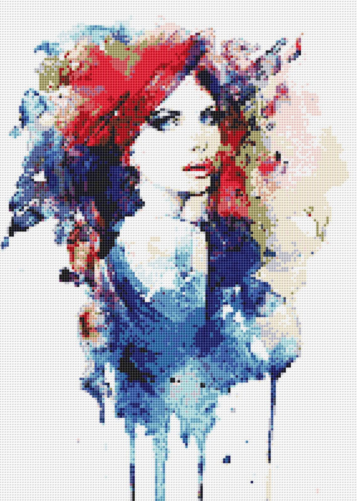 Woman Cross Stitch Pattern 2 Instant PDF Download Woman - Etsy