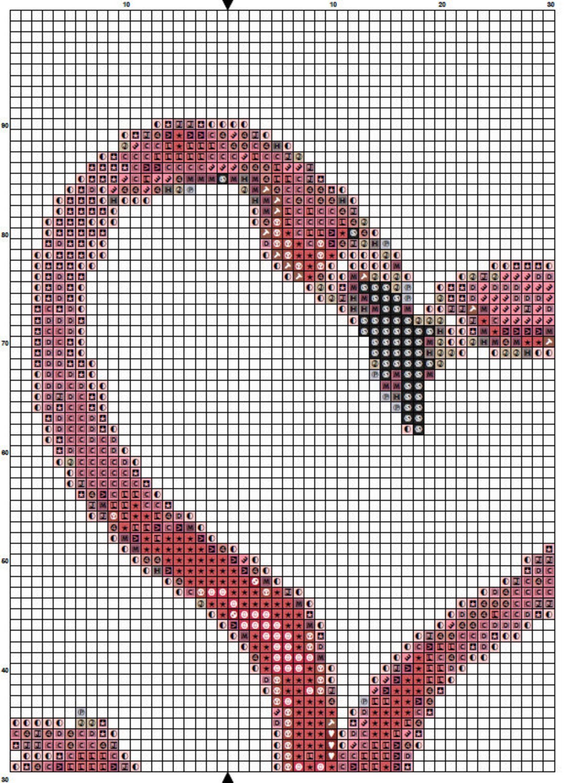 Flamingo Cross Stitch Pattern 3 Instant PDF Download - Etsy
