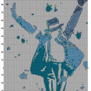 Michael Jackson Cross Stitch Pattern Instant PDF Download - Michael ...