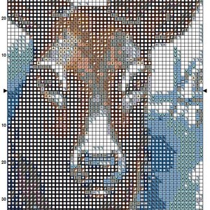 Stag Heart Cross Stitch Pattern 3 Instant PDF Download - Deer Heart ...