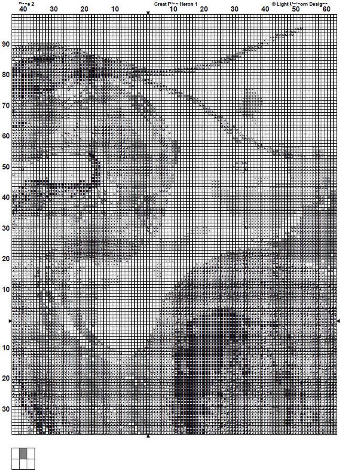 Great Blue Heron Cross Stitch Pattern 1 Instant PDF Download - Heron ...