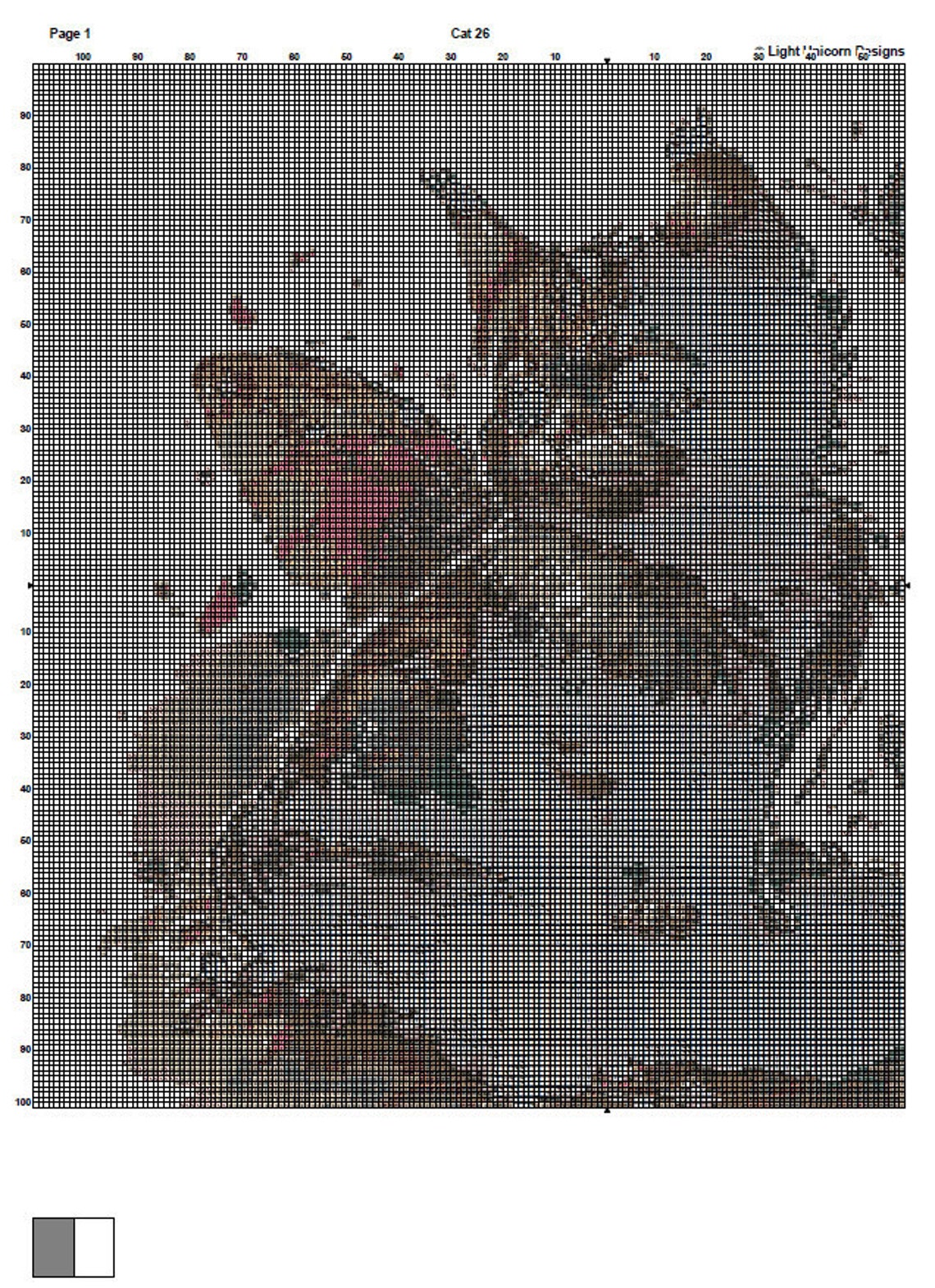 Cat Cross Stitch Pattern 26 Instant PDF Download - Kitty Watercolor ...