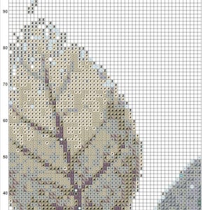 Leaves Cross Stitch Pattern Instant PDF Download Leaves - Etsy