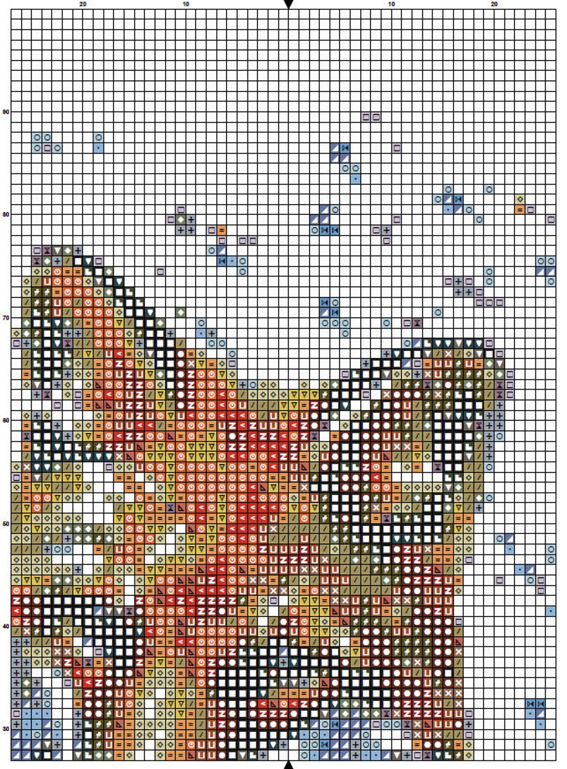 Fox Cross Stitch Pattern 9 Instant PDF Download Fox | Etsy