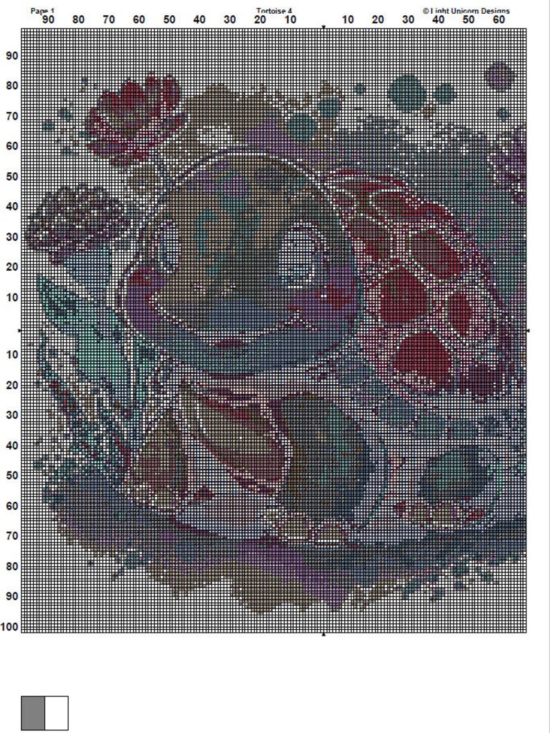 Tortoise Cross Stitch Pattern 4 Instant PDF Download - Turtle ...