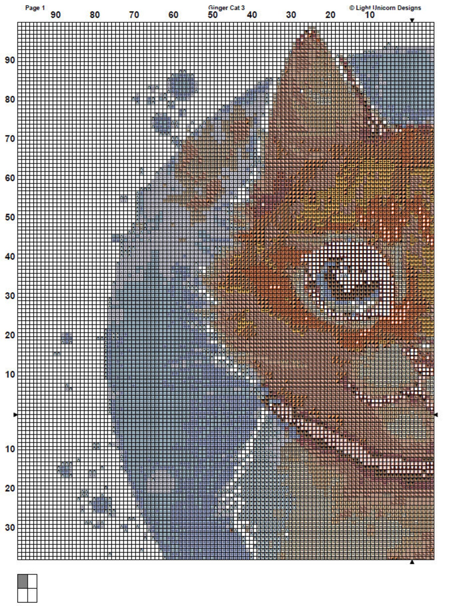 Ginger Cat Cross Stitch Pattern 3 Instant PDF Download - Etsy