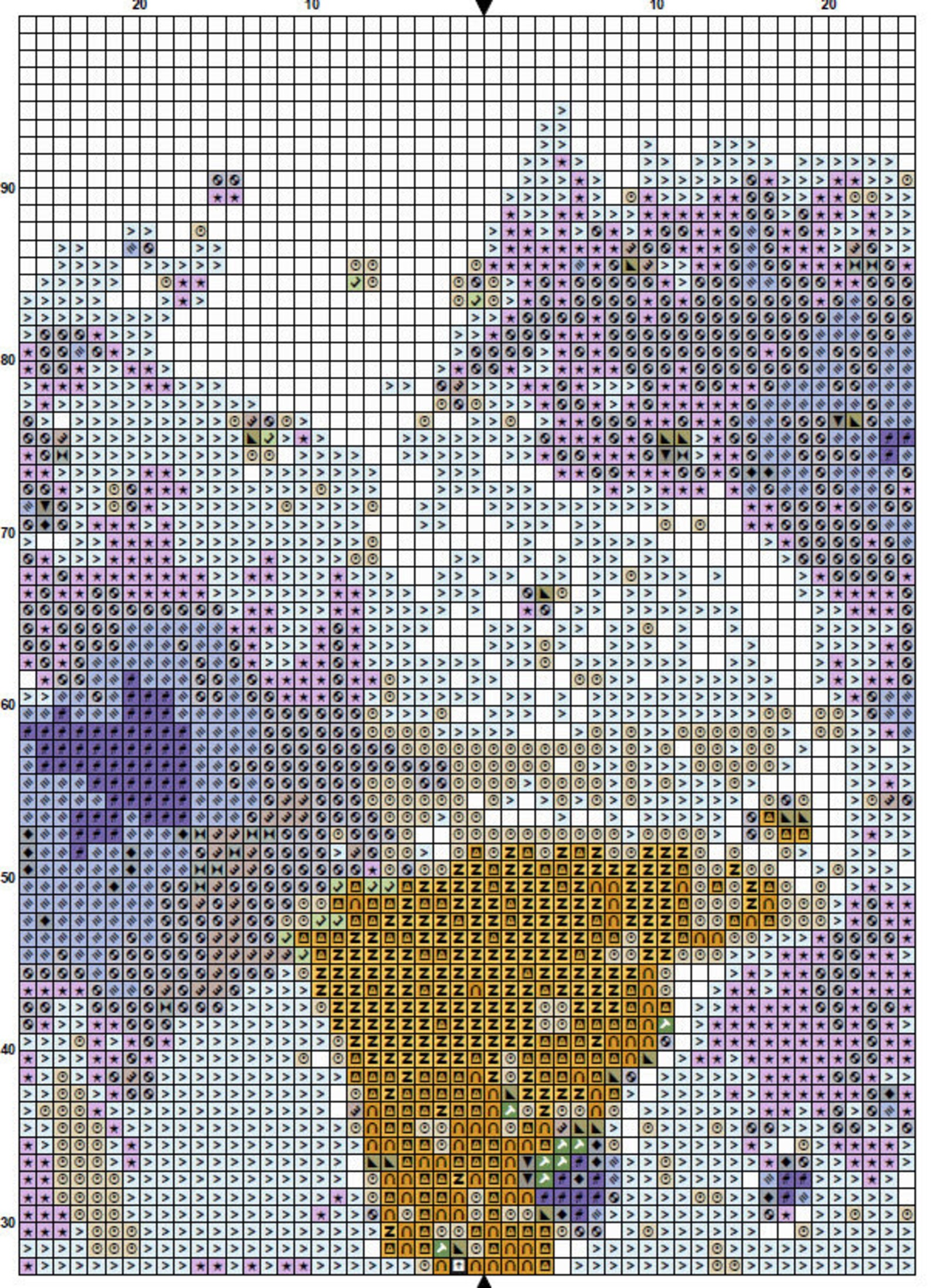 White Lotus Cross Stitch Pattern 1 Instant PDF Download - Etsy