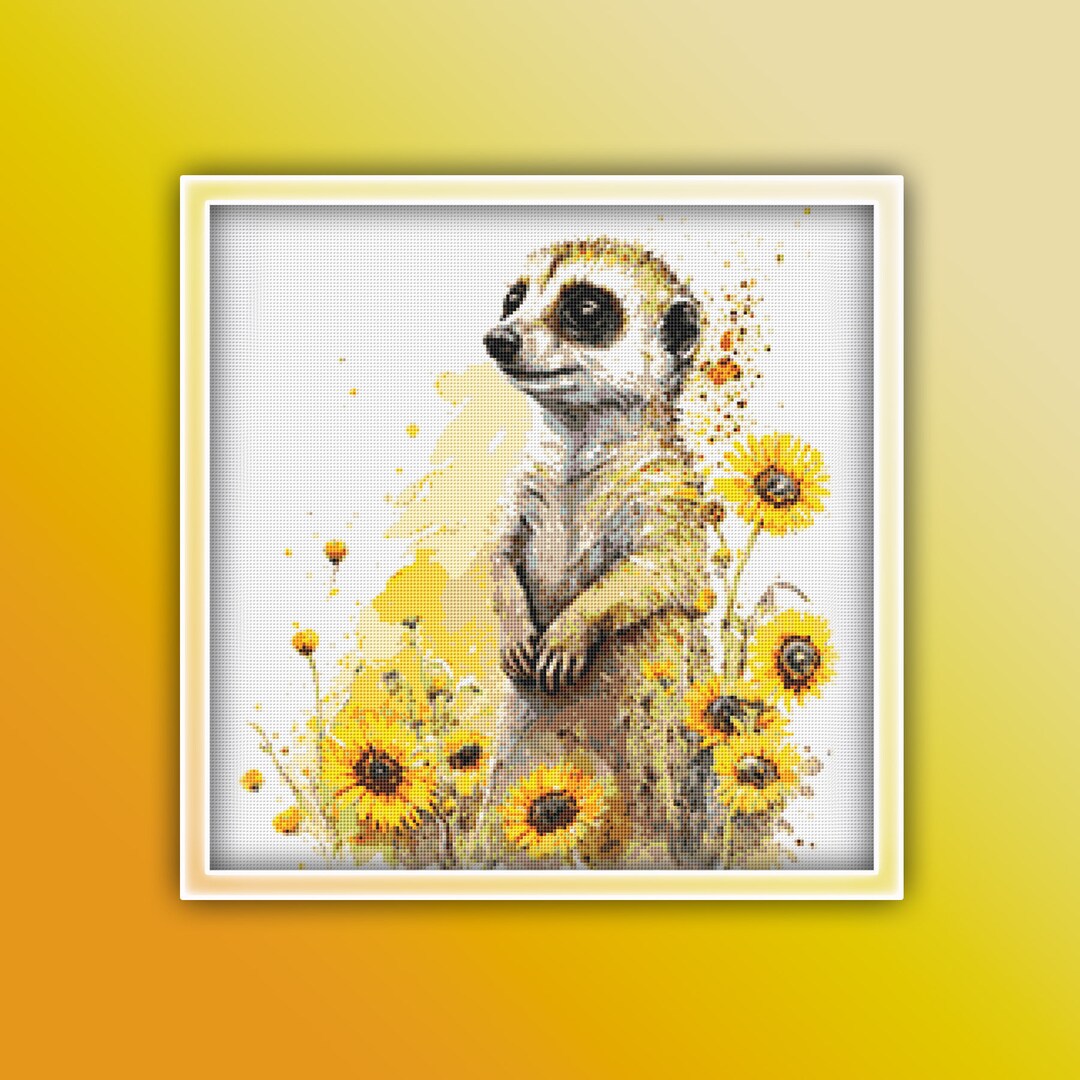 Meerkat Cross Stitch Pattern 11 Instant PDF Download - Watercolor Cross ...