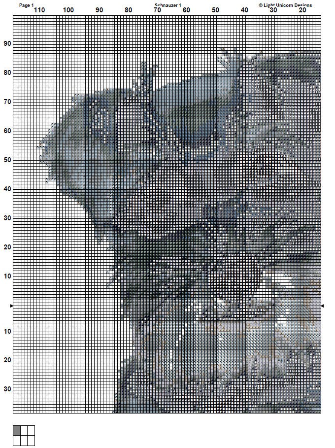 Schnauzer Cross Stitch Pattern 1 Instant PDF Download - Pinscher ...