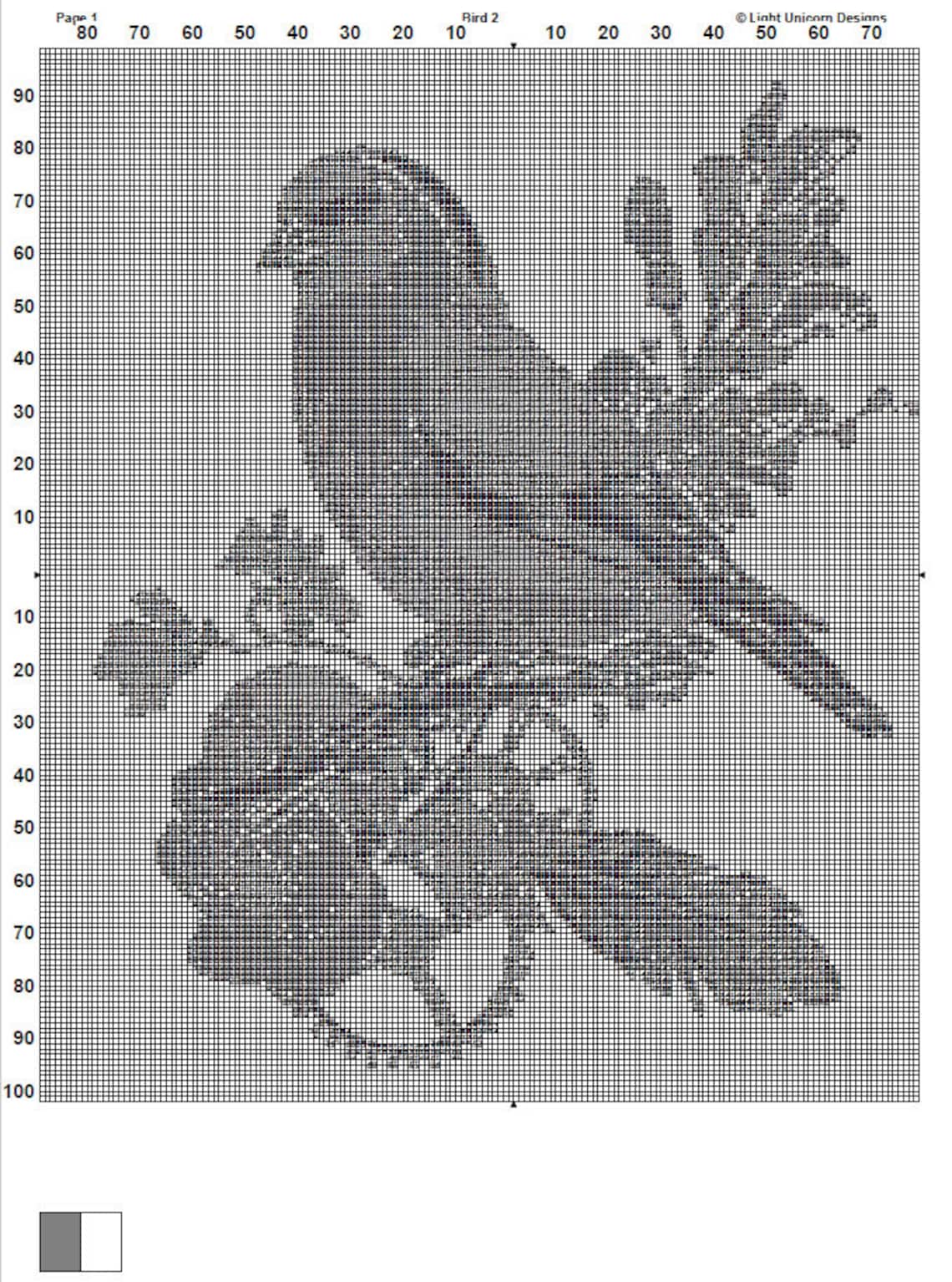 Bird Cross Stitch Pattern 2 Instant PDF Download - Bird Watercolor ...