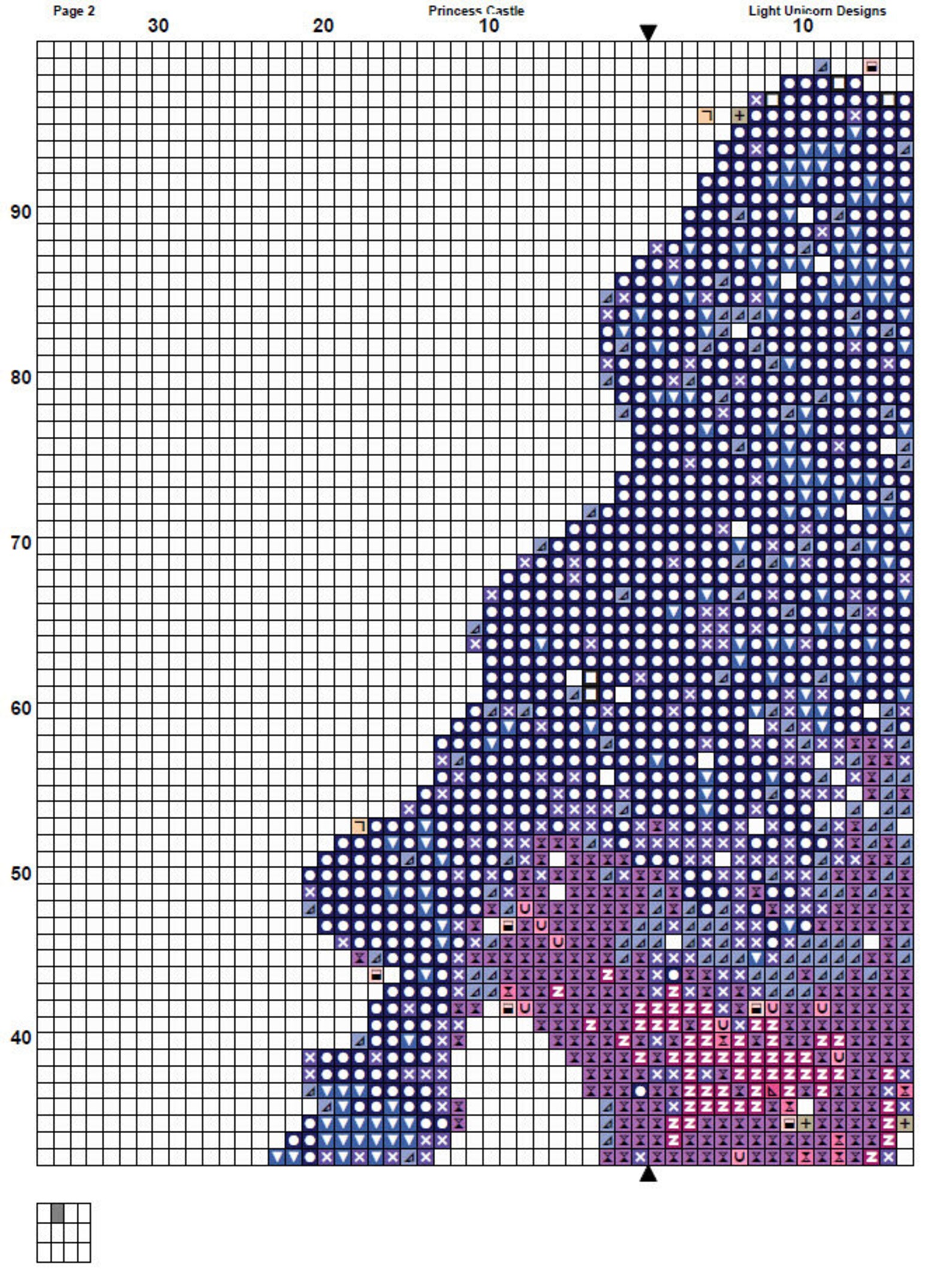 Princess Castle Stitch Pattern 10 Instant PDF Download Princess ...