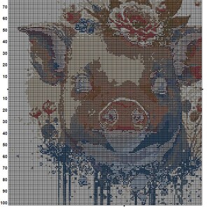 Pig Cross Stitch Pattern 5 Instant PDF Download - Potbelly Pig ...
