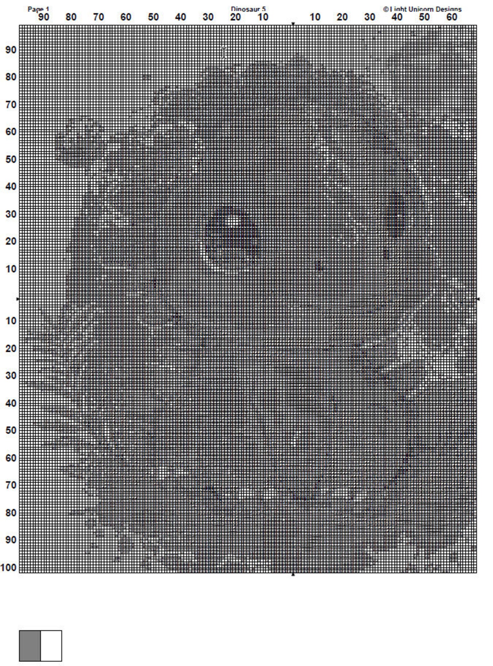 Dinosaur Cross Stitch Pattern 5 Instant PDF Download - Stegosaurus ...