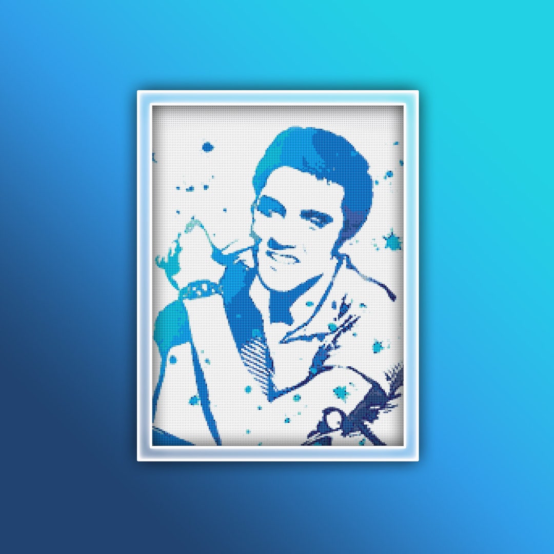 Elvis Presley Cross Stitch Pattern Instant PDF Download - Elvis Presley ...