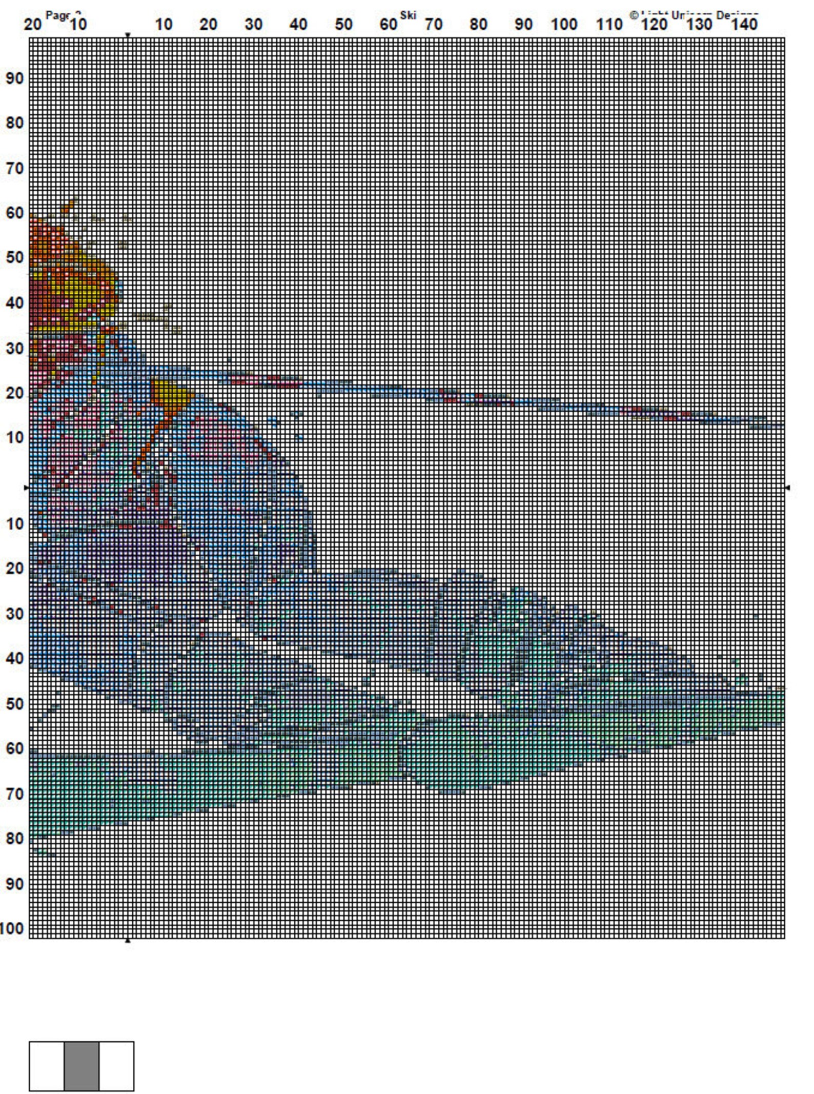 Ski Cross Stitch Pattern Instant Download Instant PDF Download - Skier ...