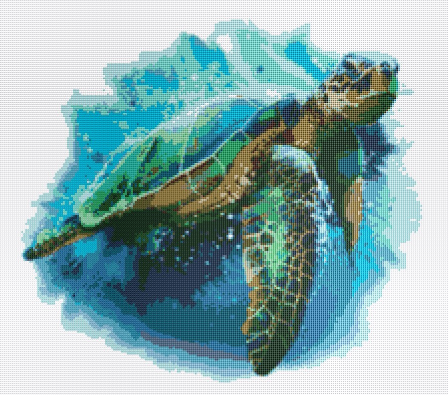 Sea Turtle Cross Stitch Pattern 5 Instant PDF Download Sea | Etsy