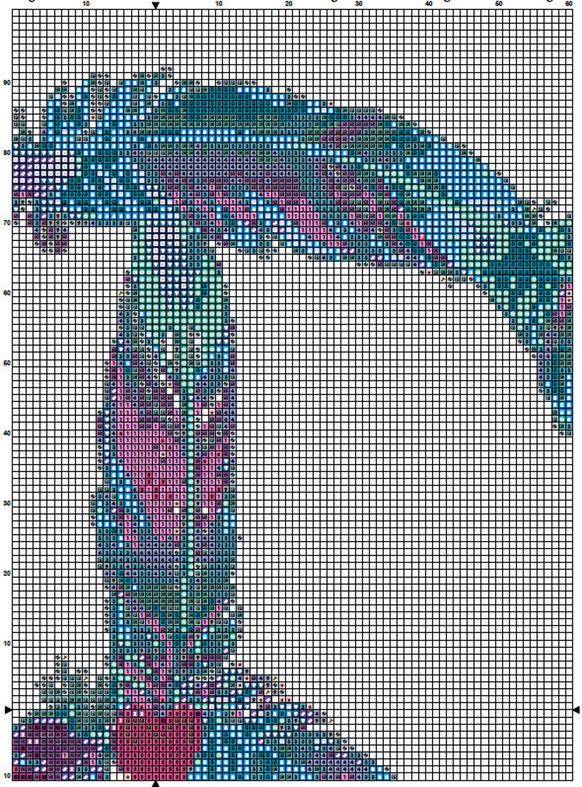 Feather Peace Sign Cross Stitch Pattern 1 Instant PDF | Etsy