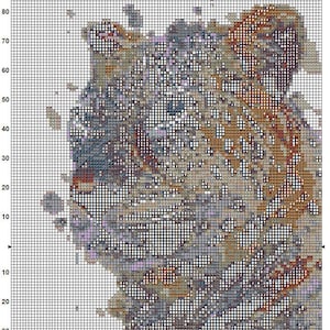 Leopard Cross Stitch Pattern 6 Instant PDF Download - Leopard ...