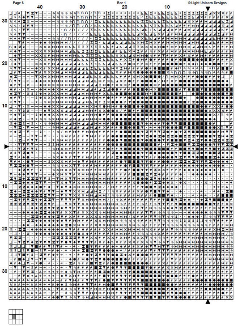 Bee Cross Stitch Pattern 1 Instant PDF Download - Honey Bee Watercolor ...