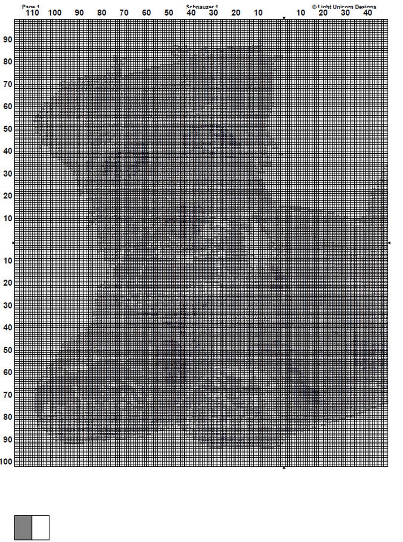 Schnauzer Cross Stitch Pattern 1 Instant PDF Download - Pinscher ...