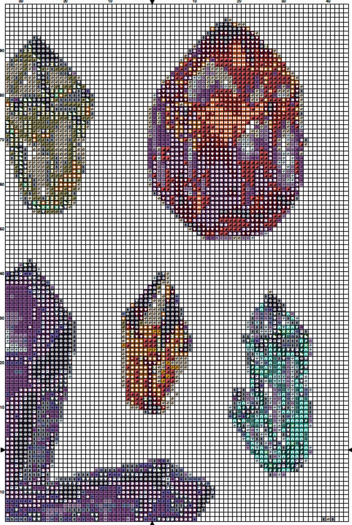 Crystals Cross Stitch Pattern 1 Instant PDF Download Crystal - Etsy
