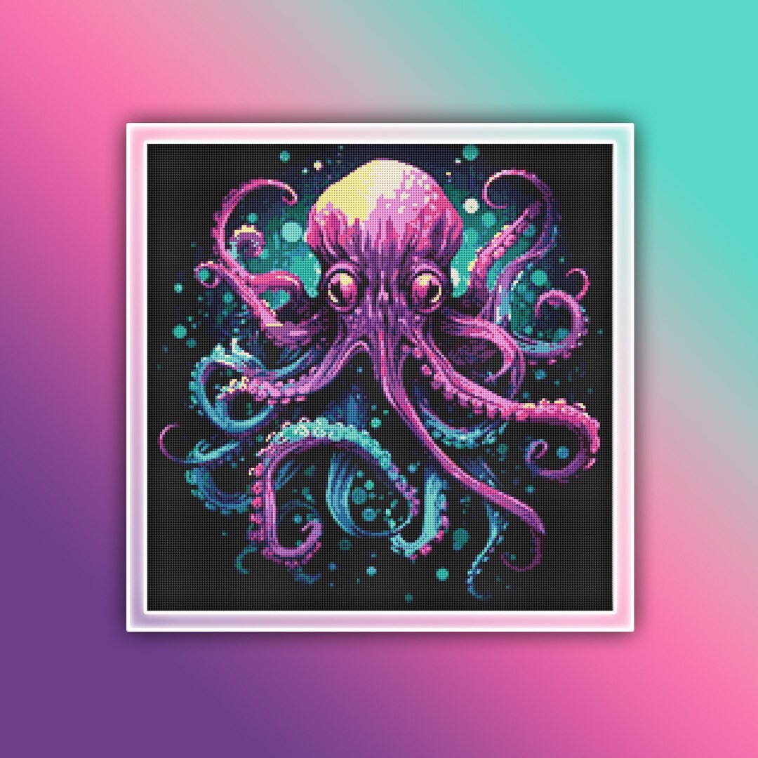 Octopus Cross Stitch Pattern 16 Instant PDF Download - Octopus ...