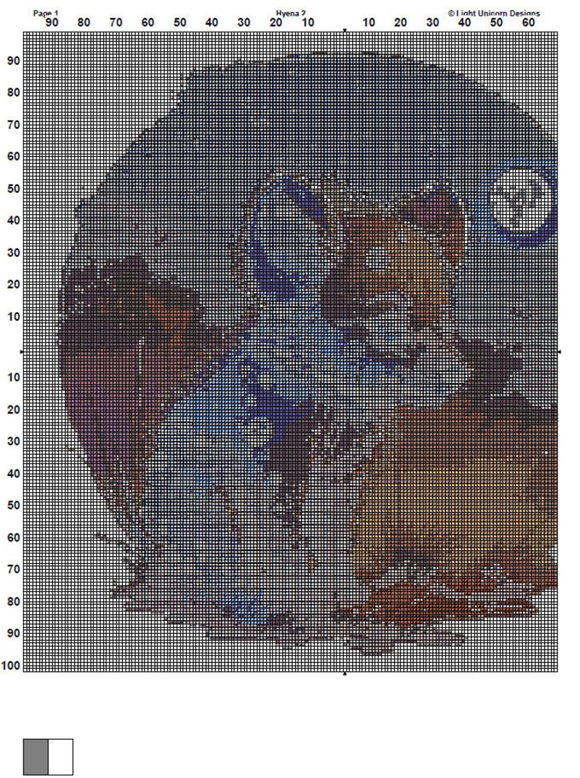 Hyena Cross Stitch Pattern 2 Instant PDF Download Baby Hyena - Etsy